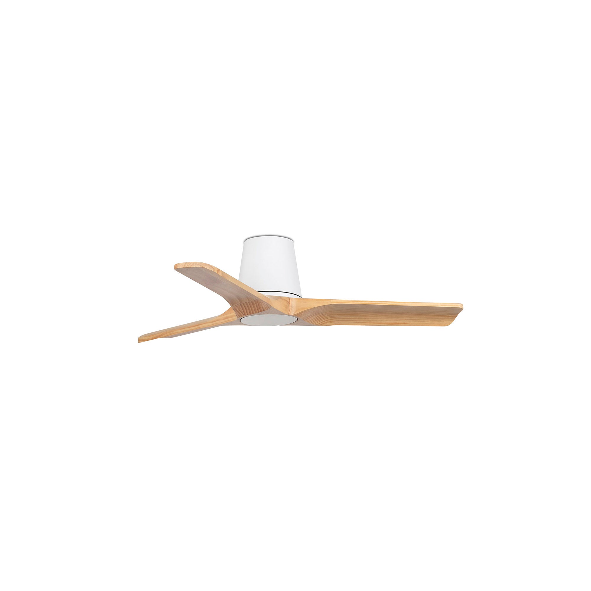 Heywood Tub 90cm Ceiling Fan / White with Pine / Timber Blades
